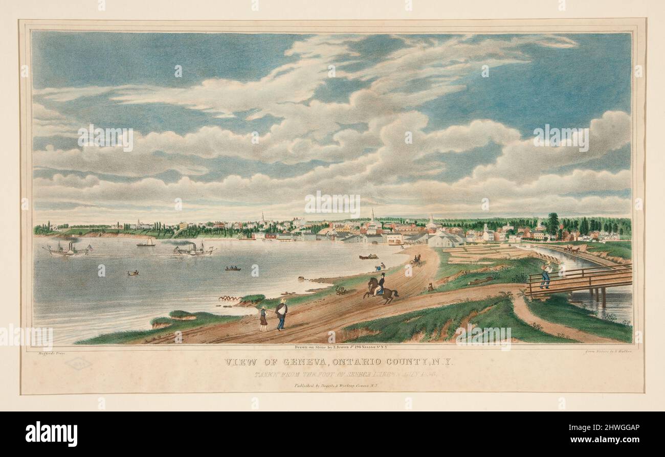View of Geneva, Ontario County, N.Y.. Artist: Henry Walton, American ...