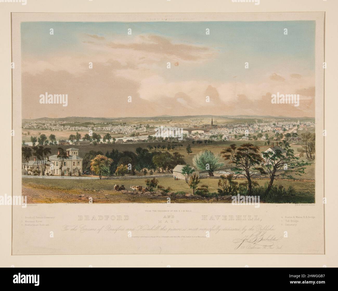 Bradford and Haverhill, Mass.. Artist: John B. Bachelder, American ...