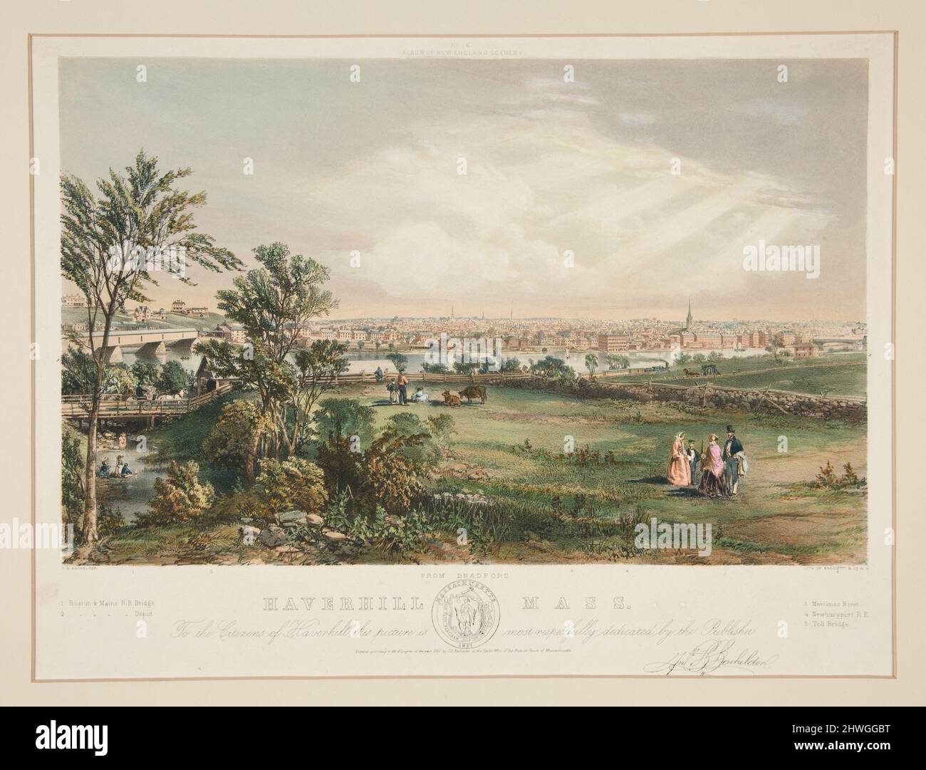 Haverhill, Mass.. Artist: John B. Bachelder, American, 1825–1894 Stock ...