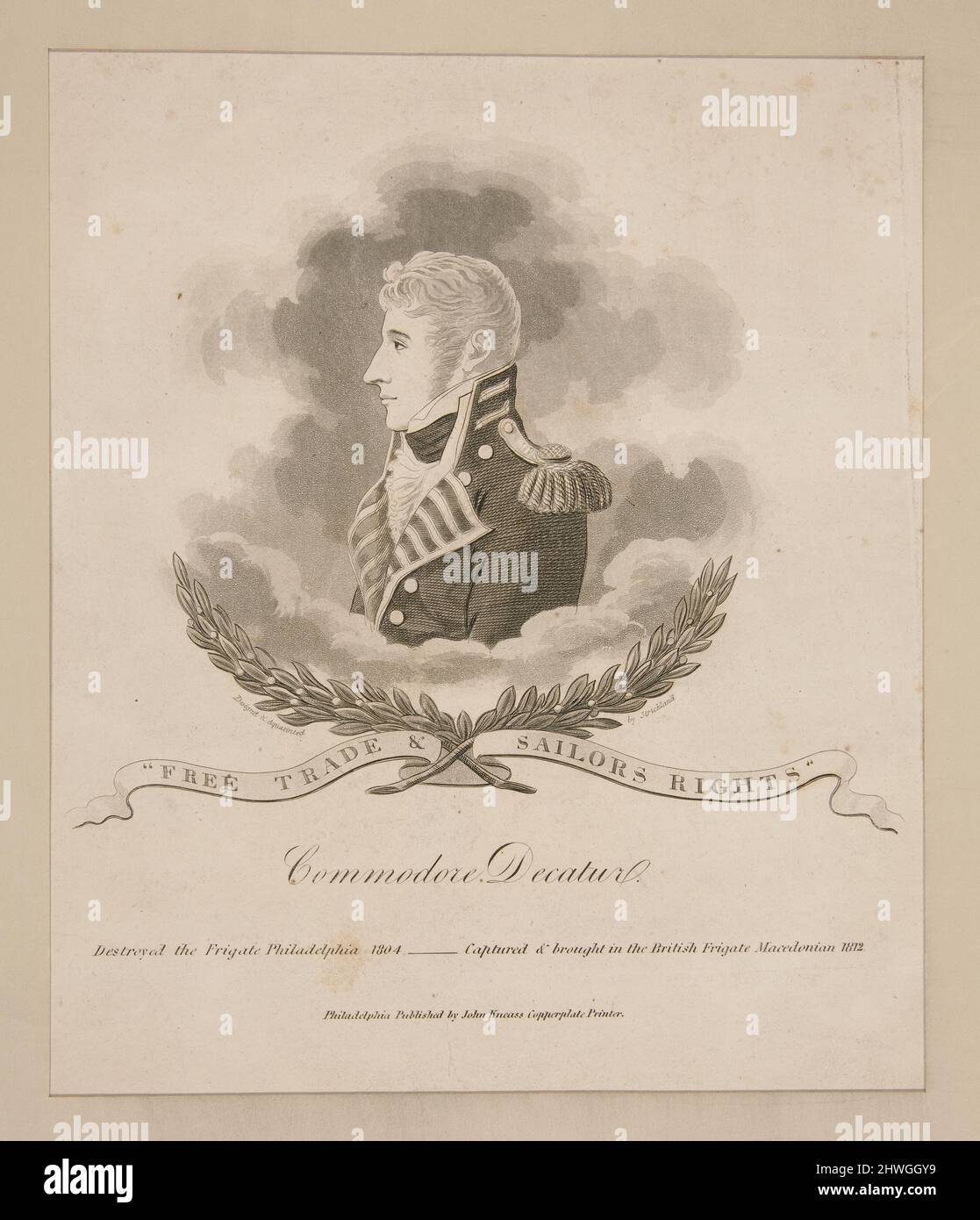 Commodore Decatur. Engraver: William Strickland, American, 1788–1854 ...