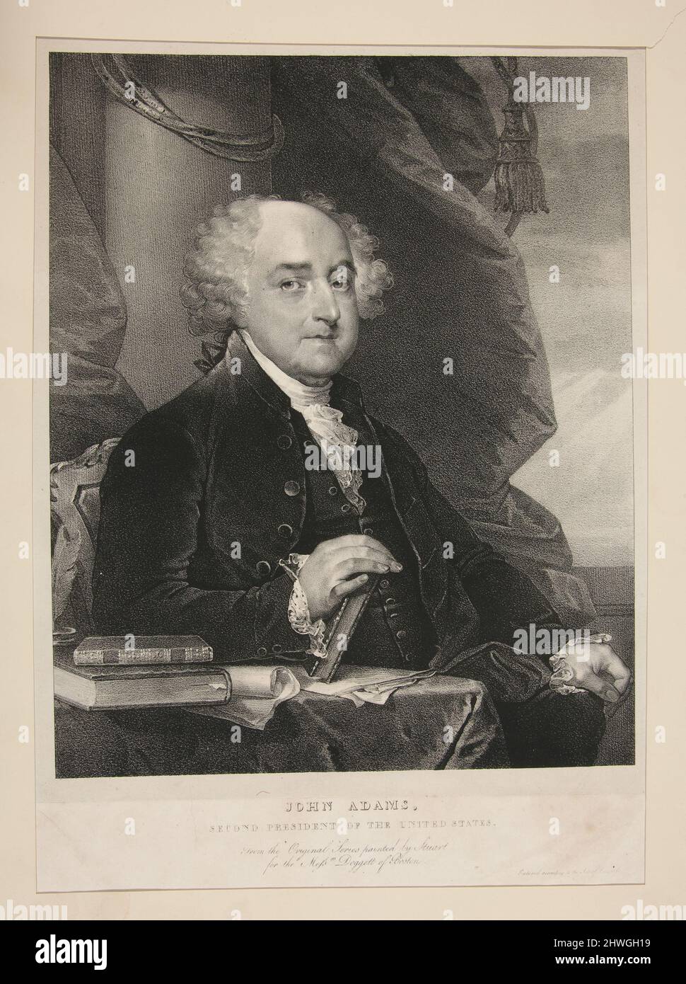 John Adams. Lithographer: Nicolas-Eustache Maurin, French, 1799 ...