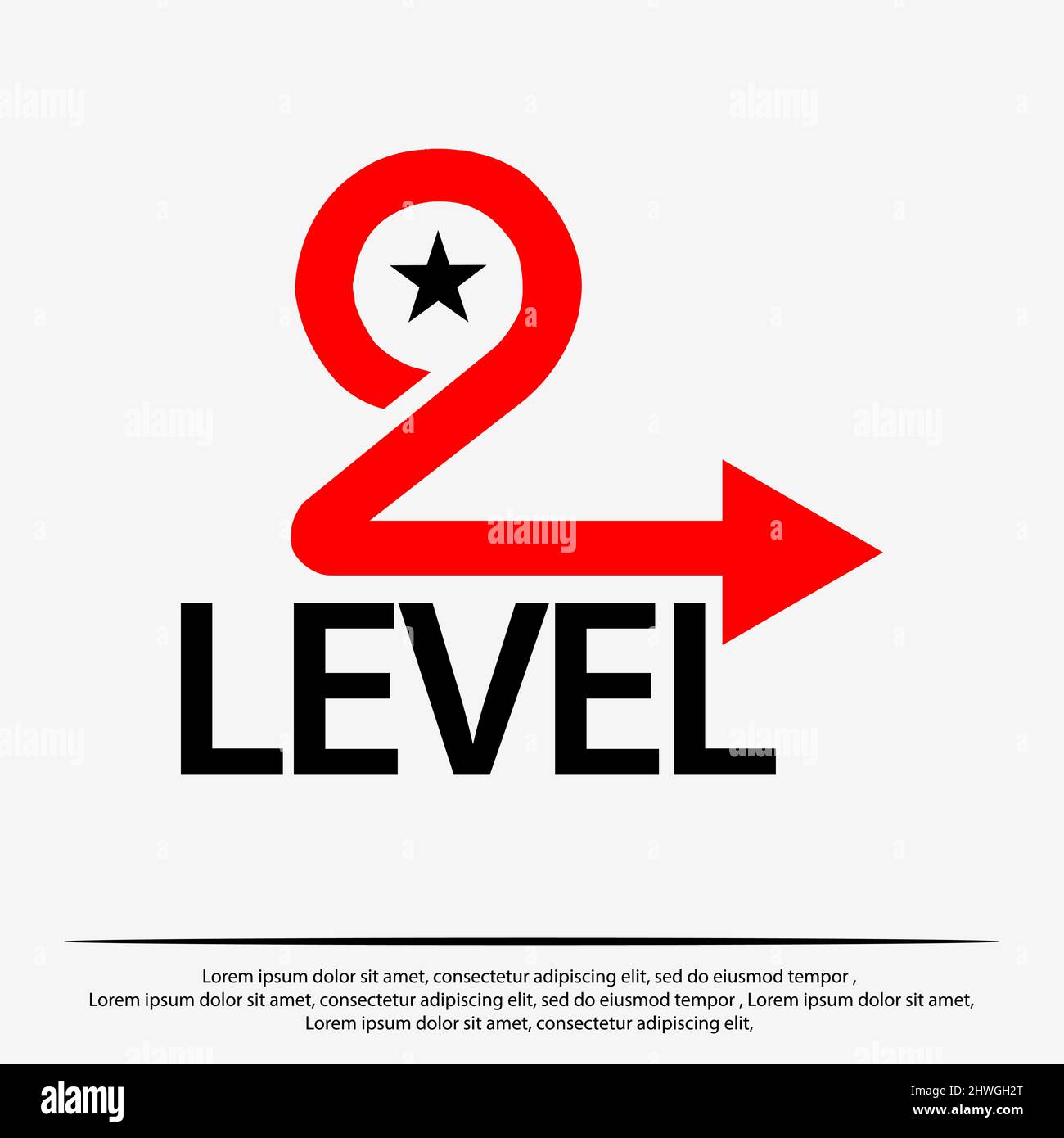 Level 2 background. Vector Illustration on white background Stock ...