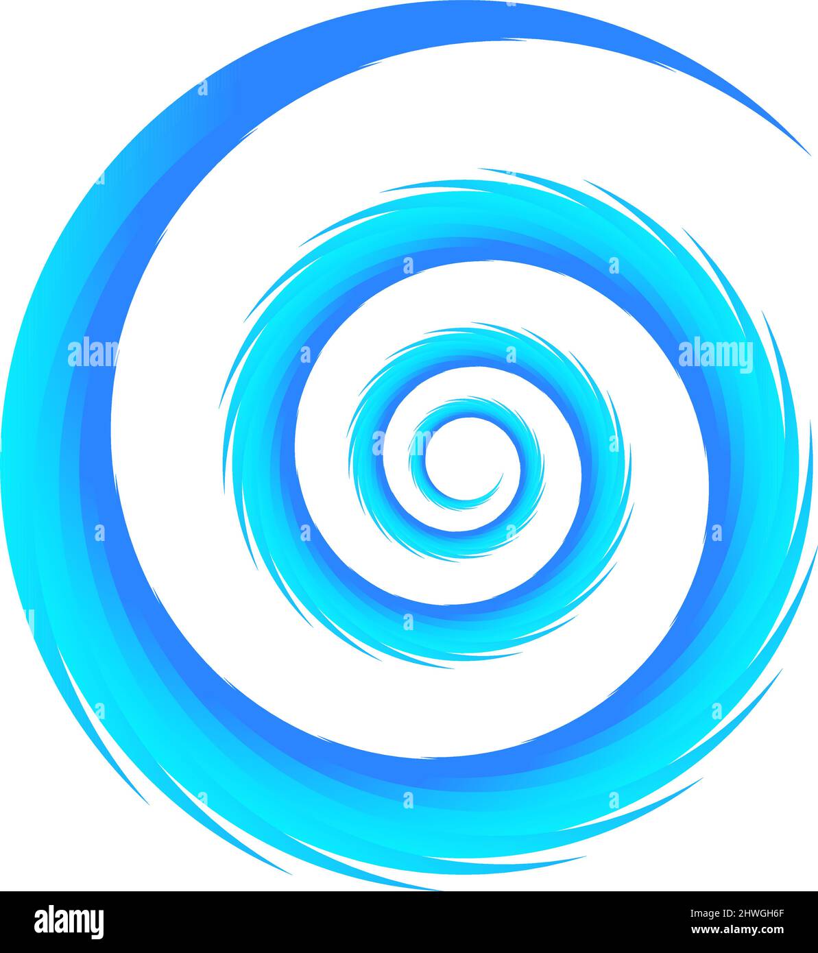 Spiral, swirl and twirl, whirl element. Whirlpool, whirlwind segmented ...