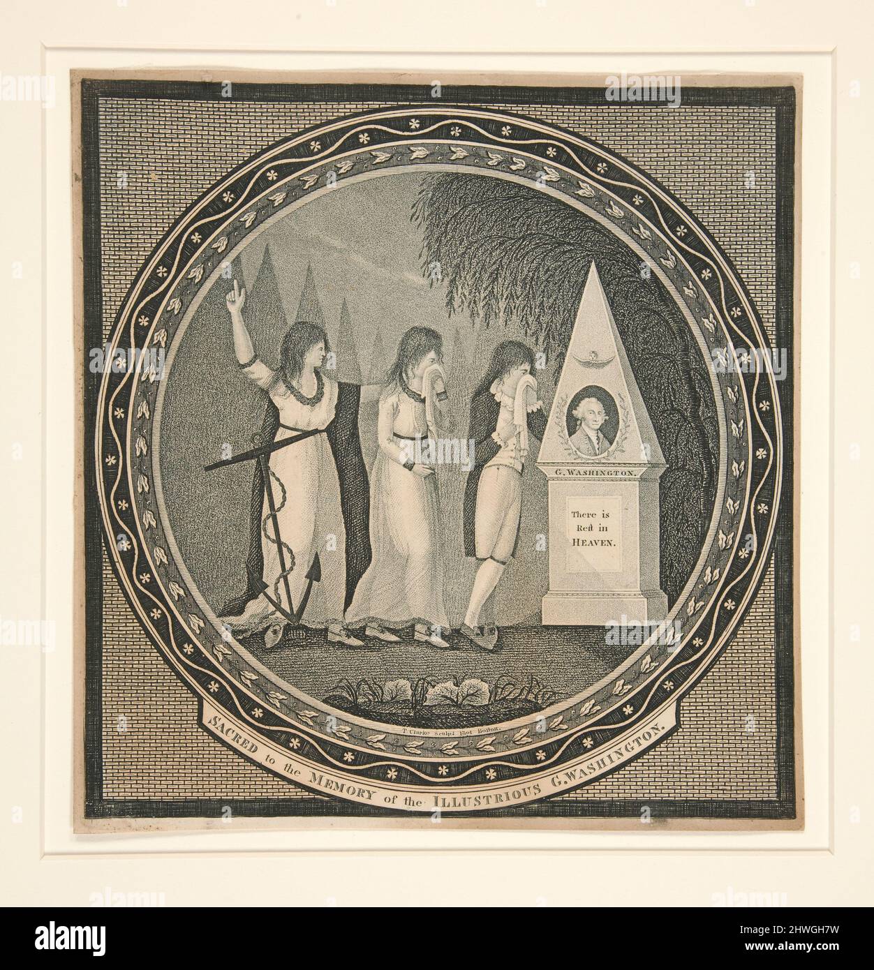 Sacred to the Memory of the Illustrious G. Washington. Artist: Thomas ...