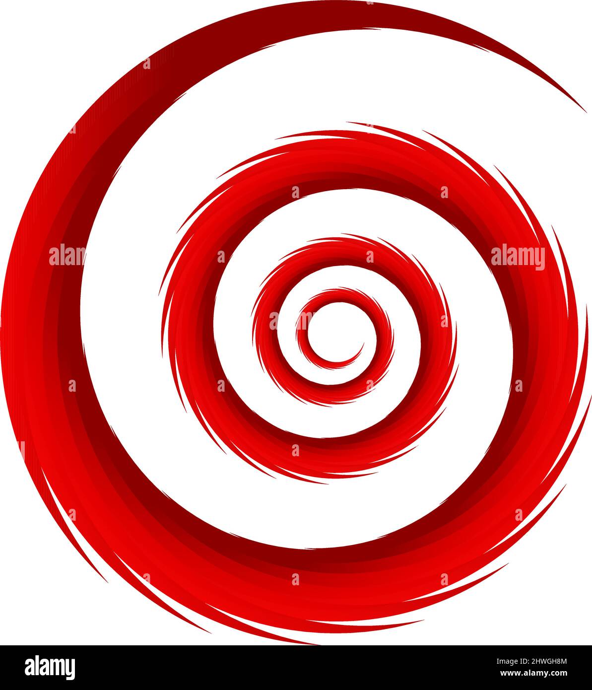 Spiral, swirl and twirl, whirl element. Whirlpool, whirlwind segmented ...
