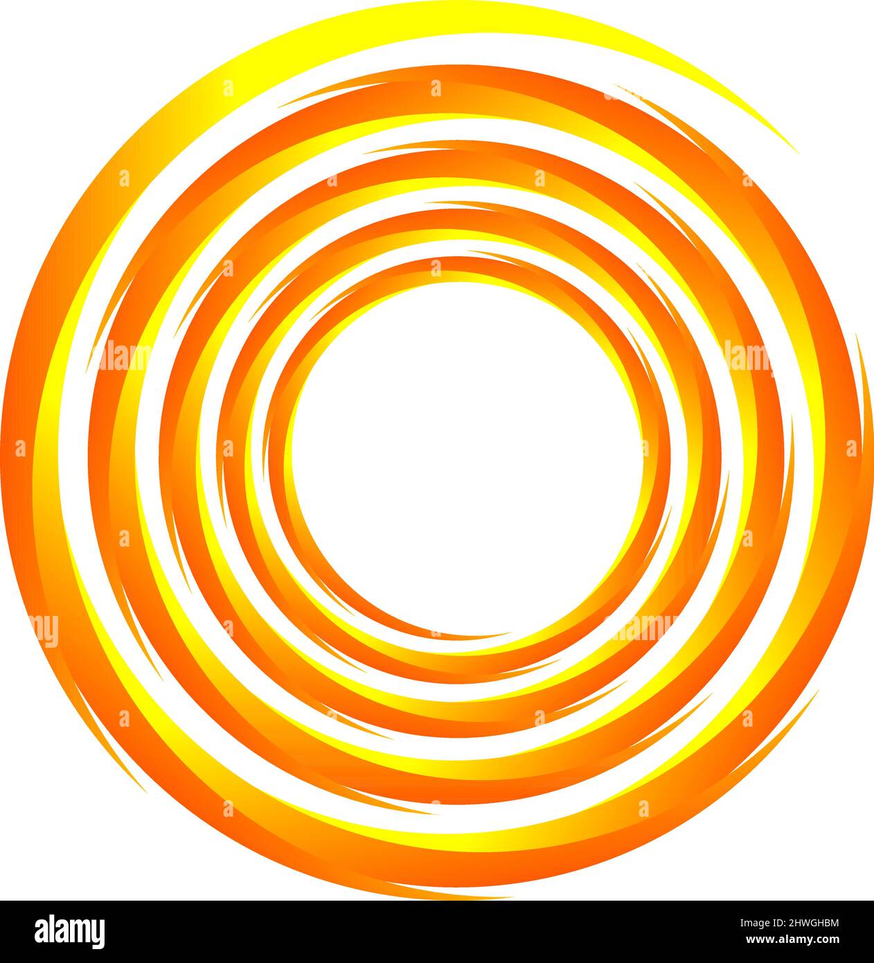 Spiral, swirl and twirl, whirl element. Whirlpool, whirlwind segmented ...