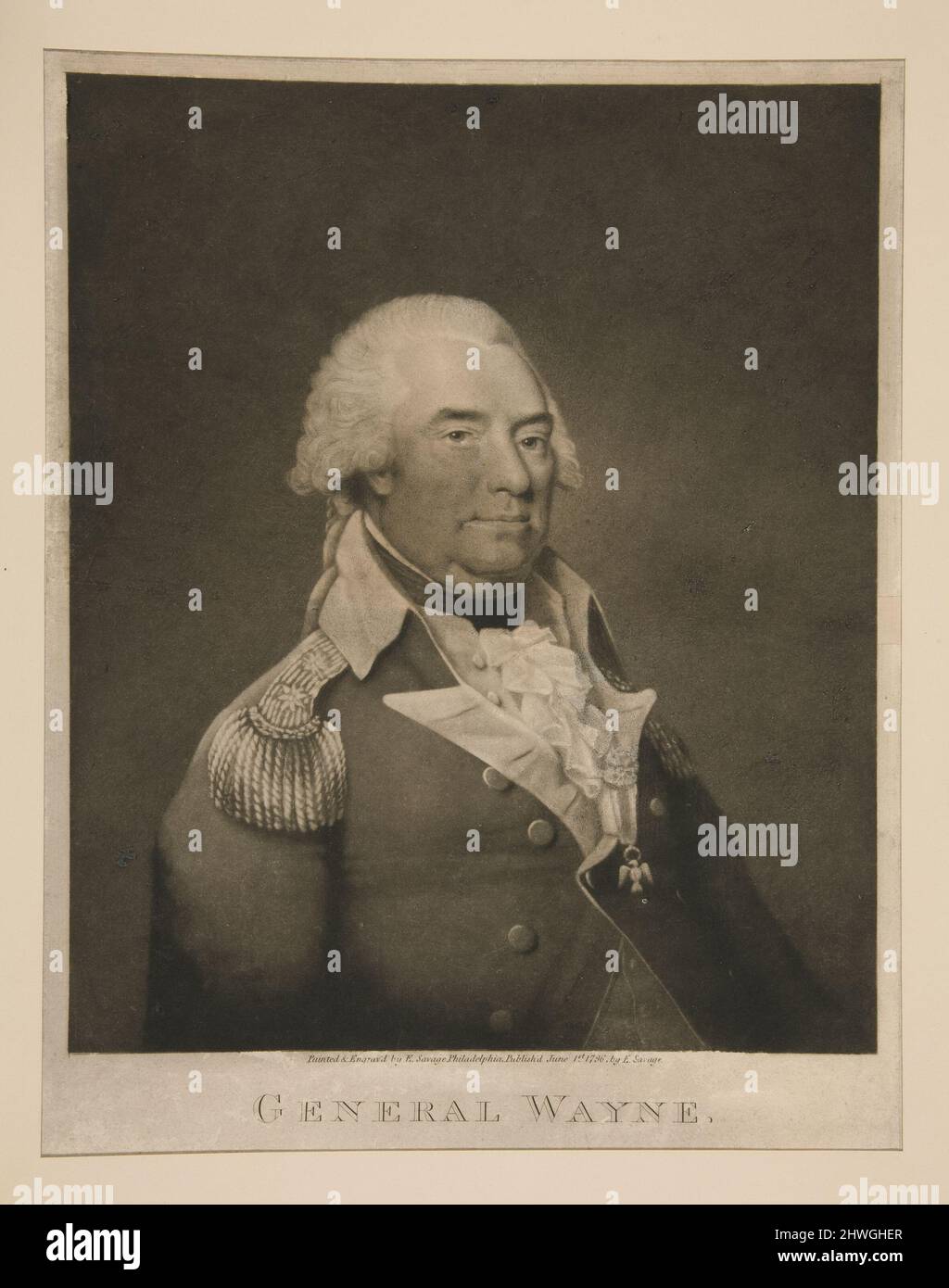 General Wayne (Anthony). Artist: Edward Savage, American, 1761–1817 Stock Photo - Alamy