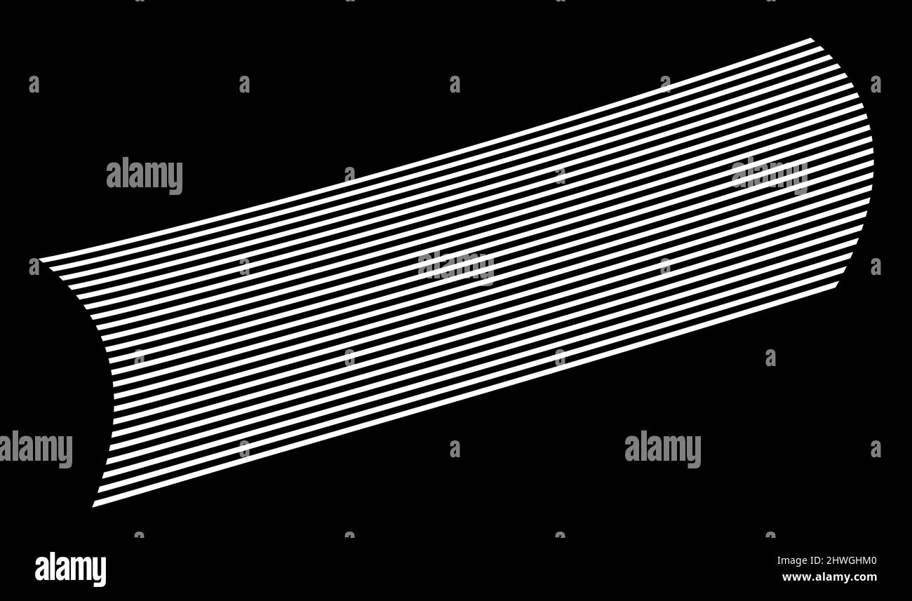 Bent abstract curved lines, stripes element - stock vector illustration ...