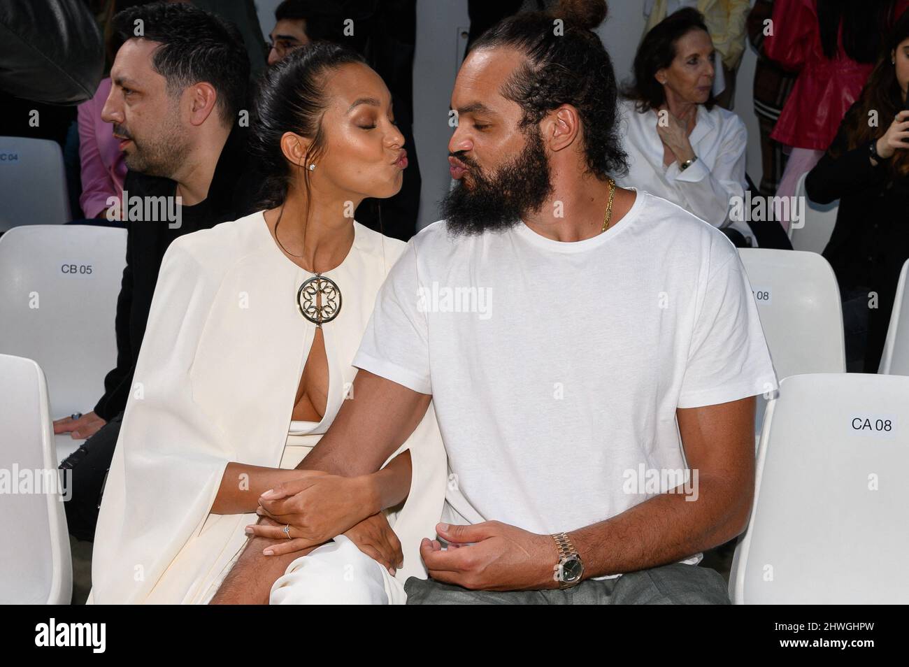 Paris, France. 5th MArch, 2022. Joakim Noah and Lais Ribeiro attend the ...