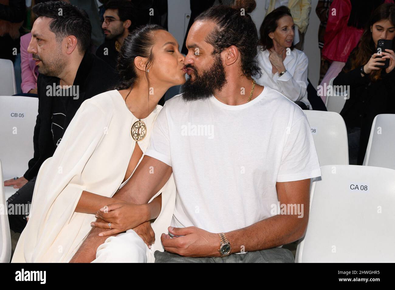 Paris, France. 5th MArch, 2022. Joakim Noah and Lais Ribeiro attend the ...