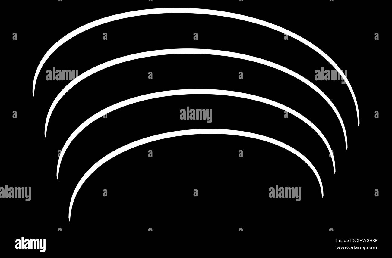 Bent abstract curved lines, stripes element - stock vector illustration ...