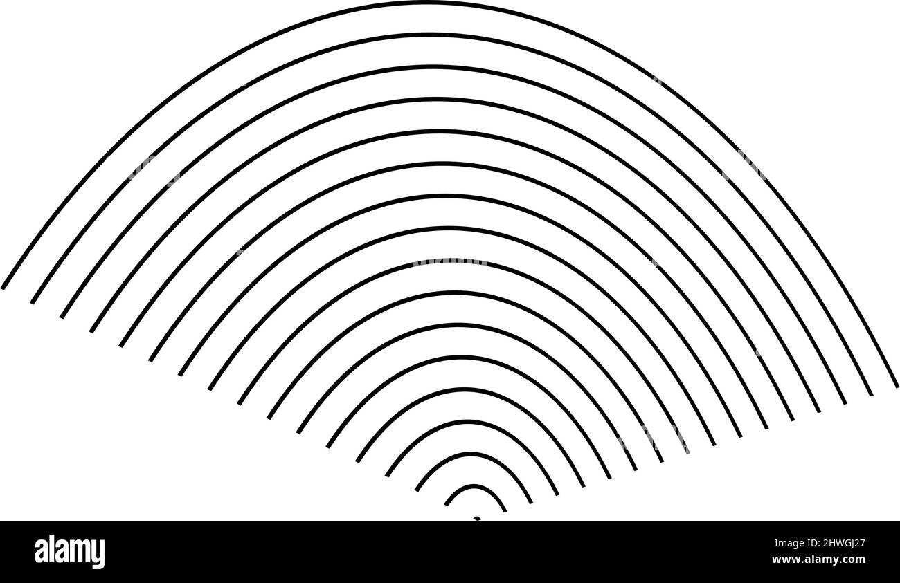 Bent abstract curved lines, stripes element - stock vector illustration ...