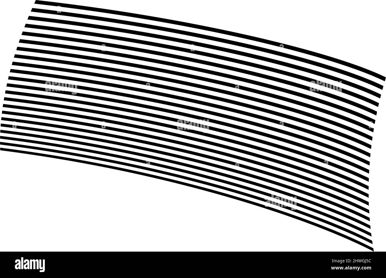 Bent abstract curved lines, stripes element - stock vector illustration ...