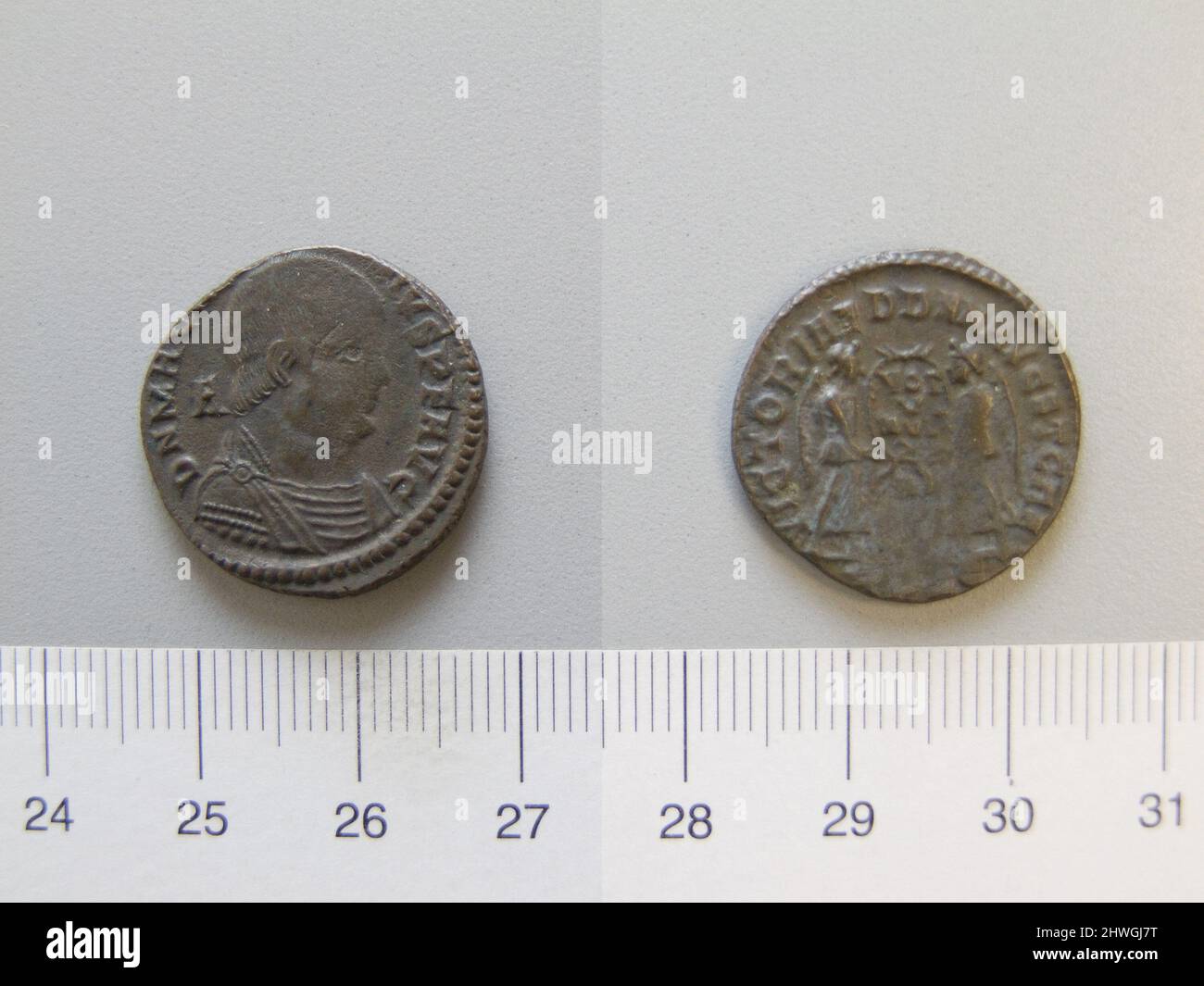 1 Nummus of Magnentius. Ruler: Magnentius, Emperor of Rome, ca. 303–353 ...