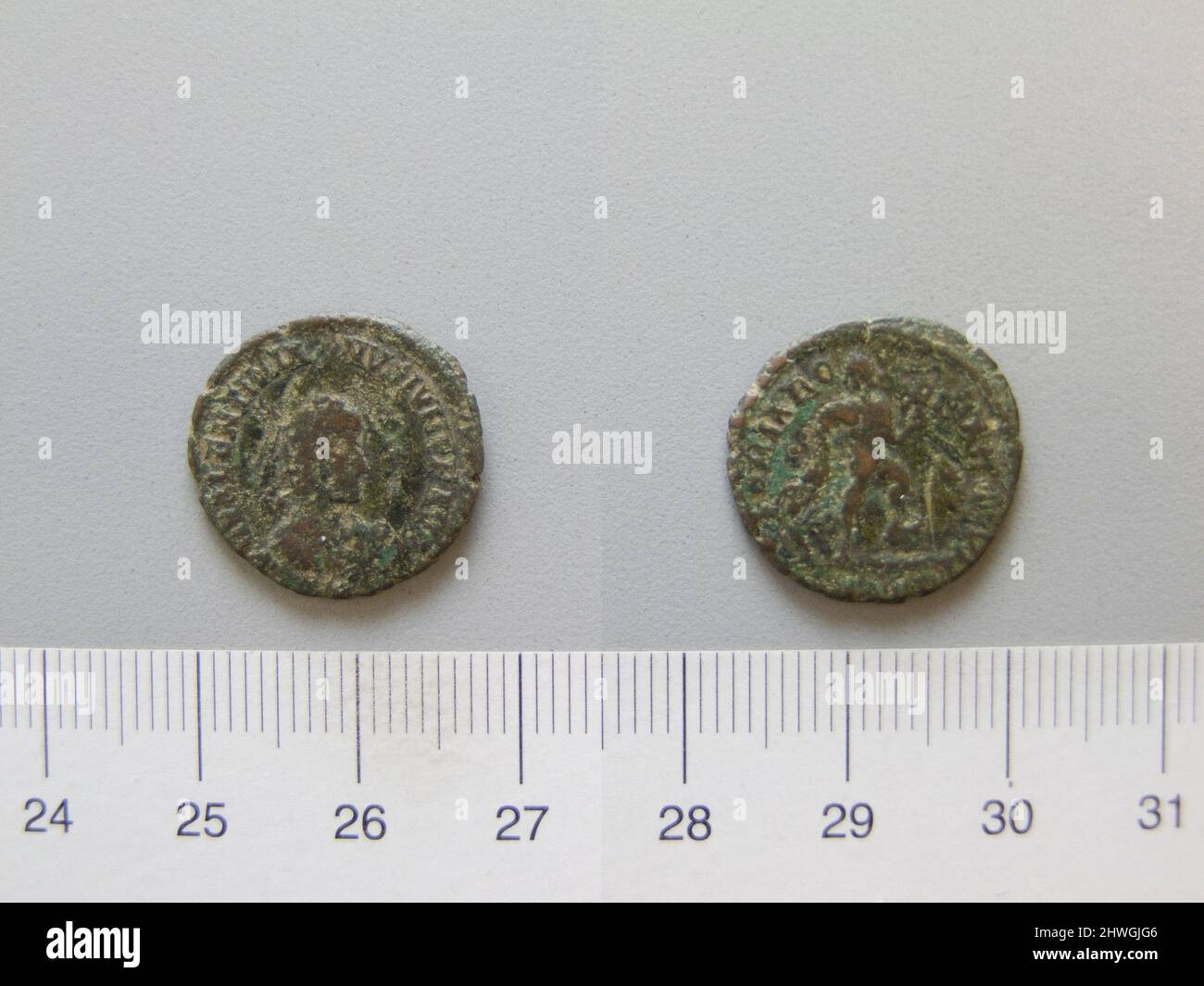 1 Nummus of Valentinian II, Emperor of Rome from Aquileia. Ruler ...