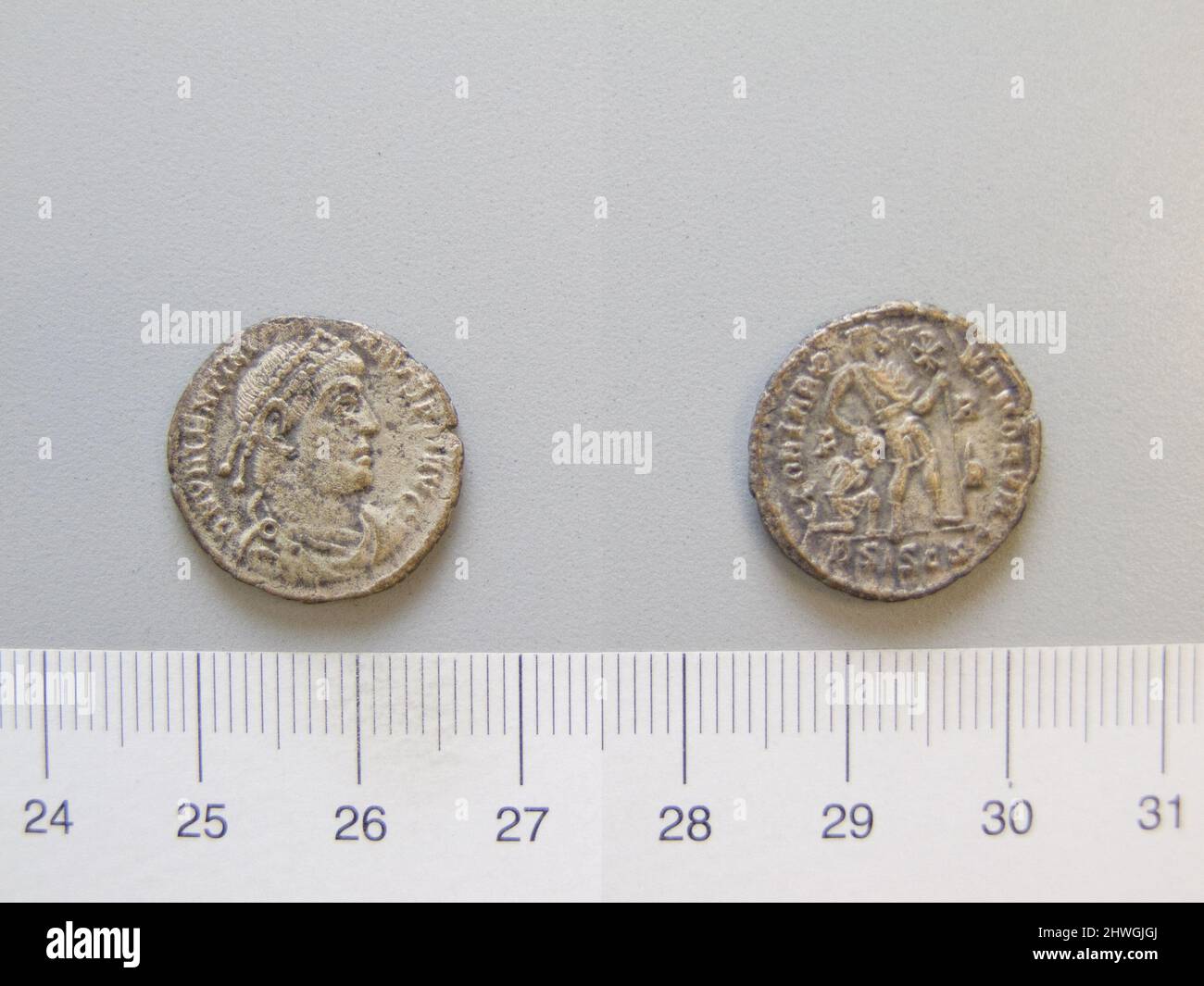 1 Nummus of Valentinian I, Emperor of Rome from Siscia. Ruler ...