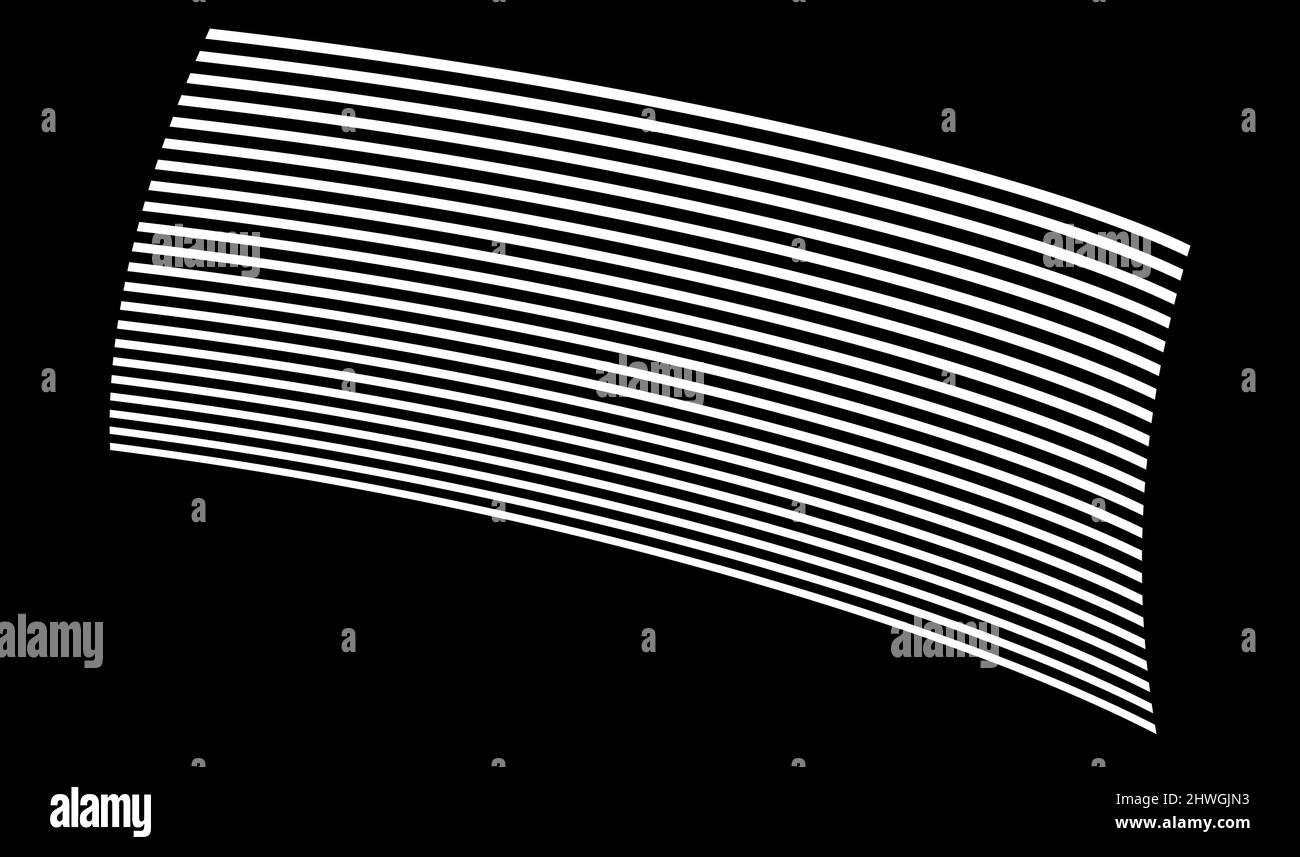 Bent Abstract Curved Lines Stripes Element Stock Vector Illustration Clip Art Graphics Stock