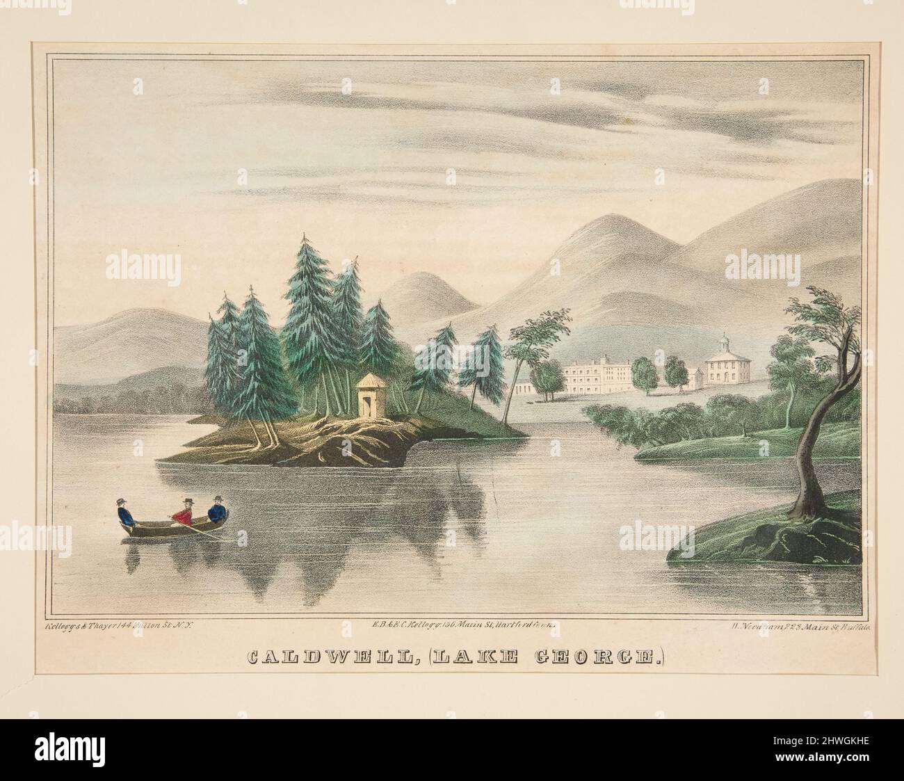 Caldwell, Lake George. Artist: H. Needham, American Stock Photo - Alamy