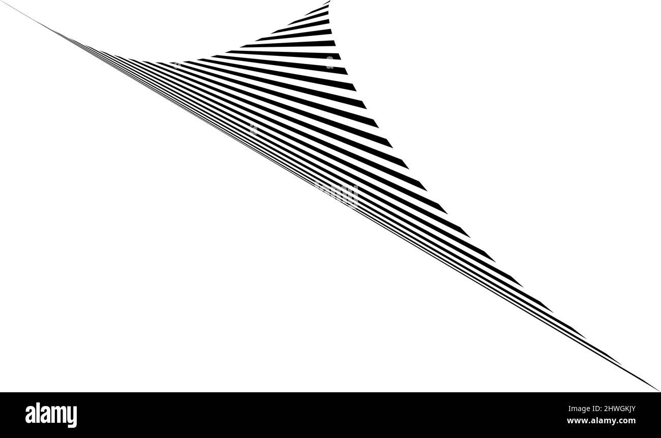 Bent Abstract Curved Lines Stripes Element Stock Vector Illustration Clip Art Graphics Stock