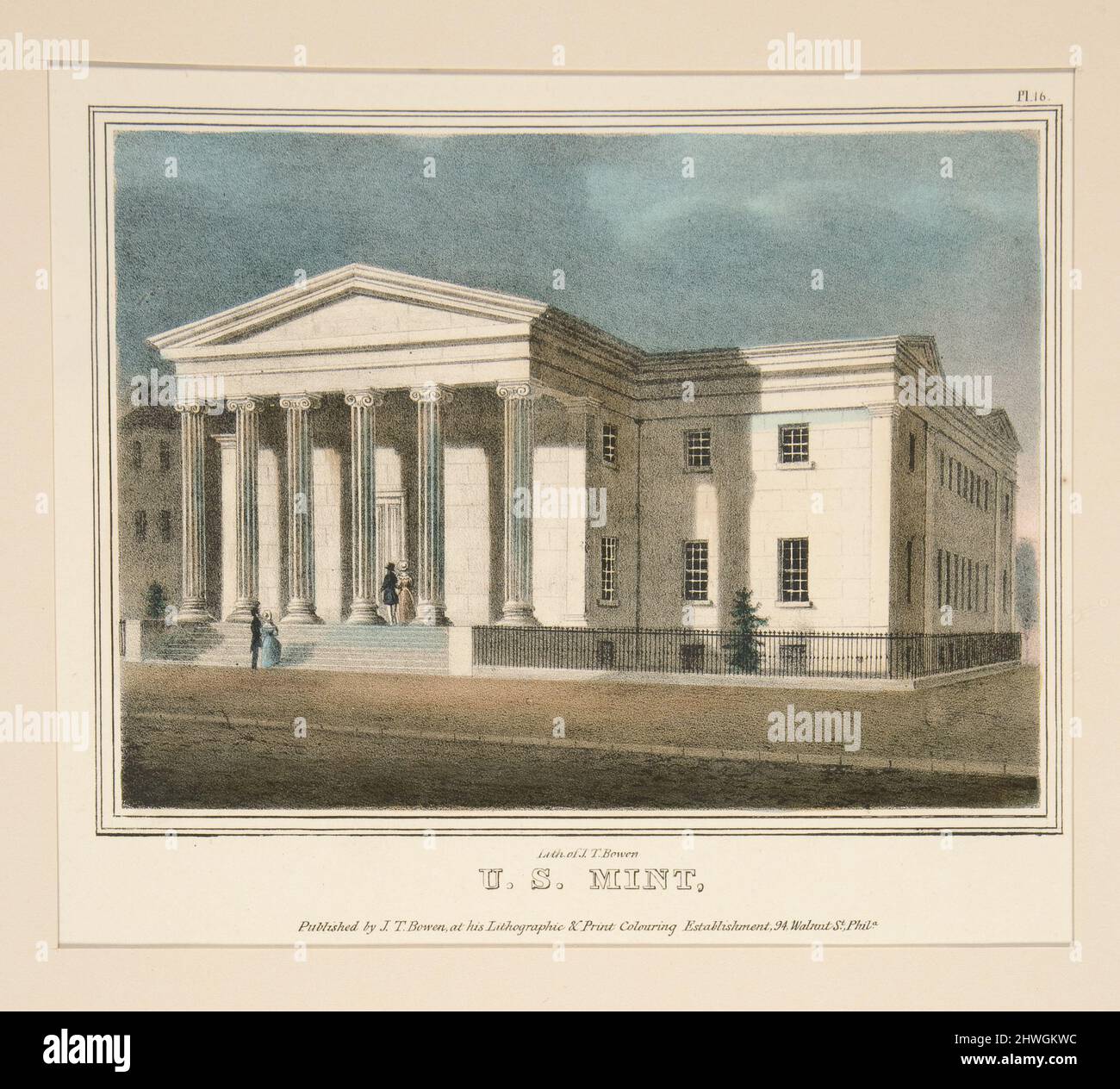 U.S. Mint from Views of Philadelphia and Its Vicinity. Lithographer ...