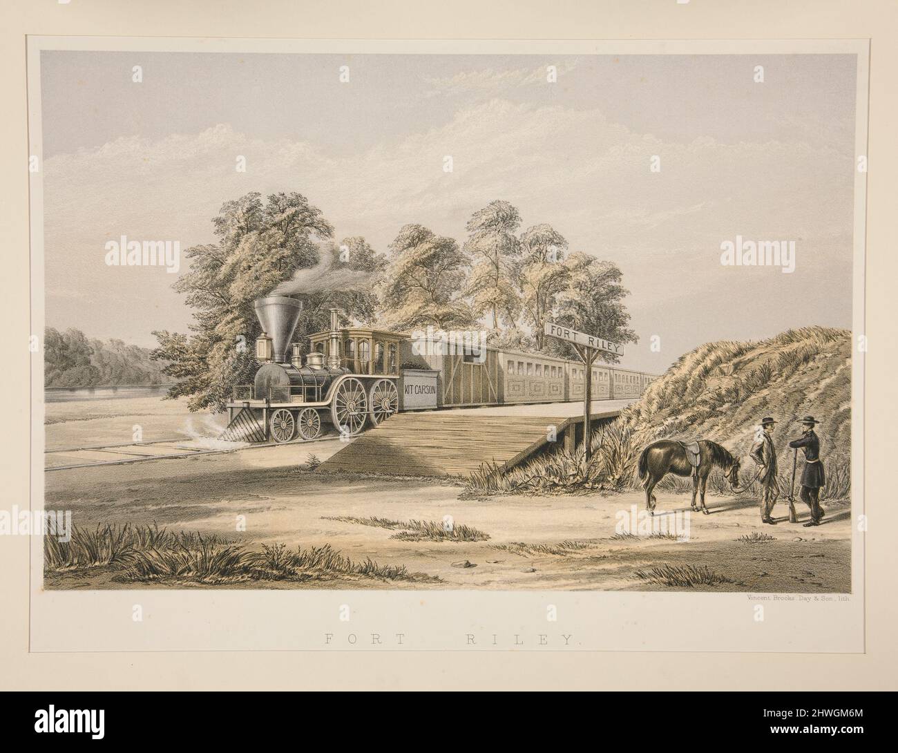 Fort Riley, from the series Sporting Scenes in Kansas. Artist: Thomas A ...