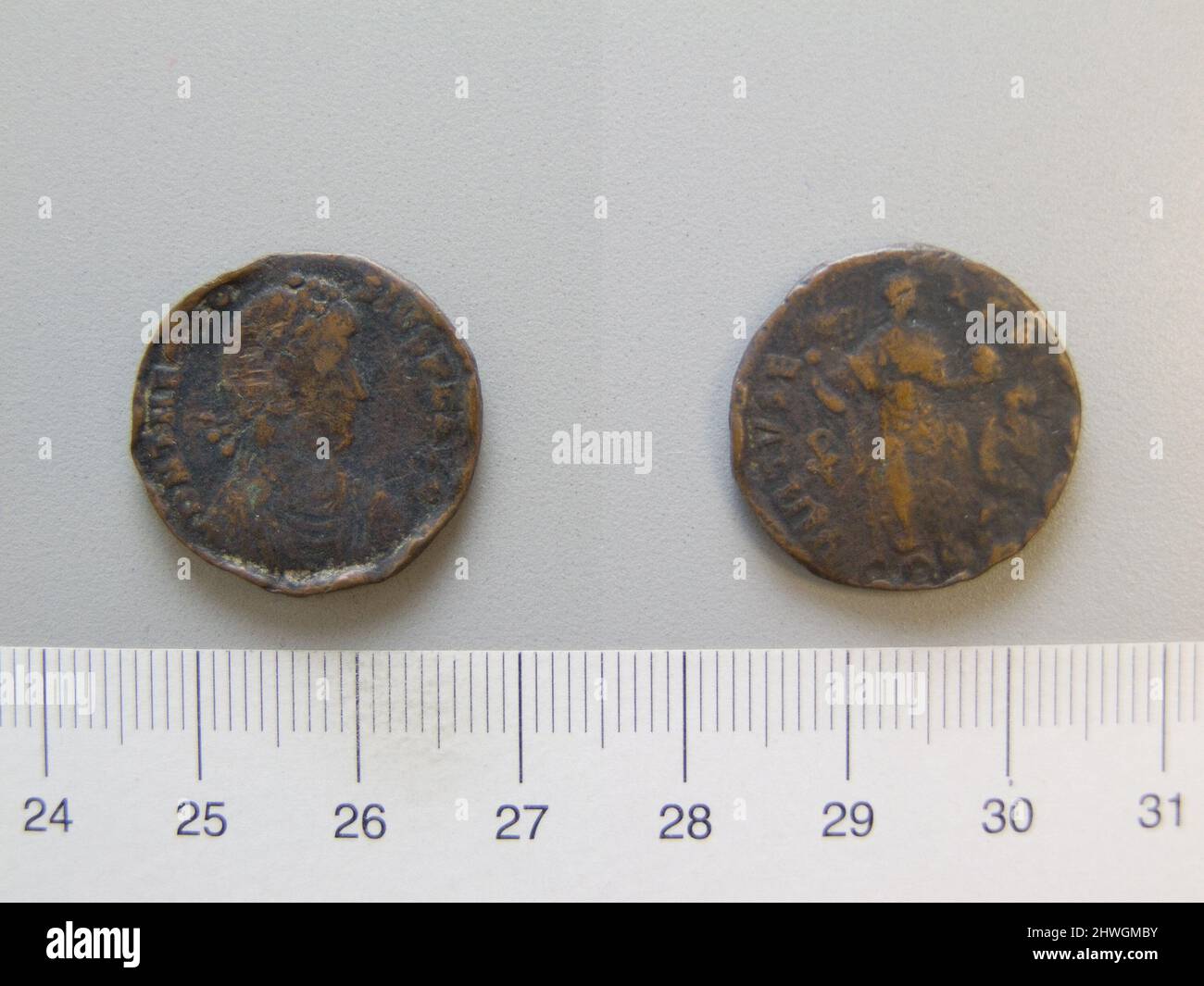 1 Nummus of Theodosius I, Emperor of Rome from Constantinople. Ruler ...