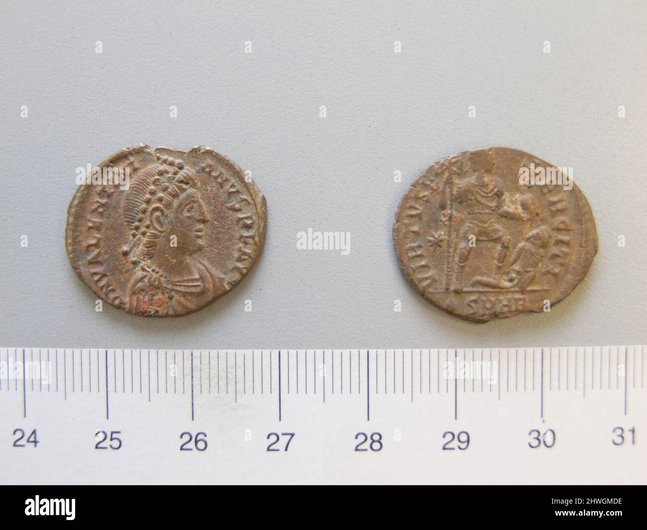 1 Nummus of Valentinian II, Emperor of Rome from Heraclea. Ruler ...