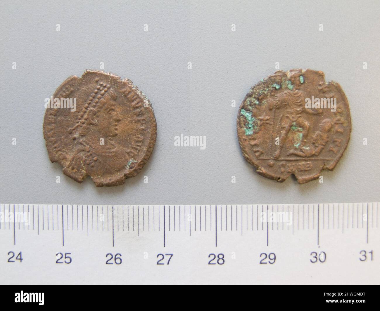 1 Nummus of Valentinian II, Emperor of Rome from Heraclea. Ruler ...
