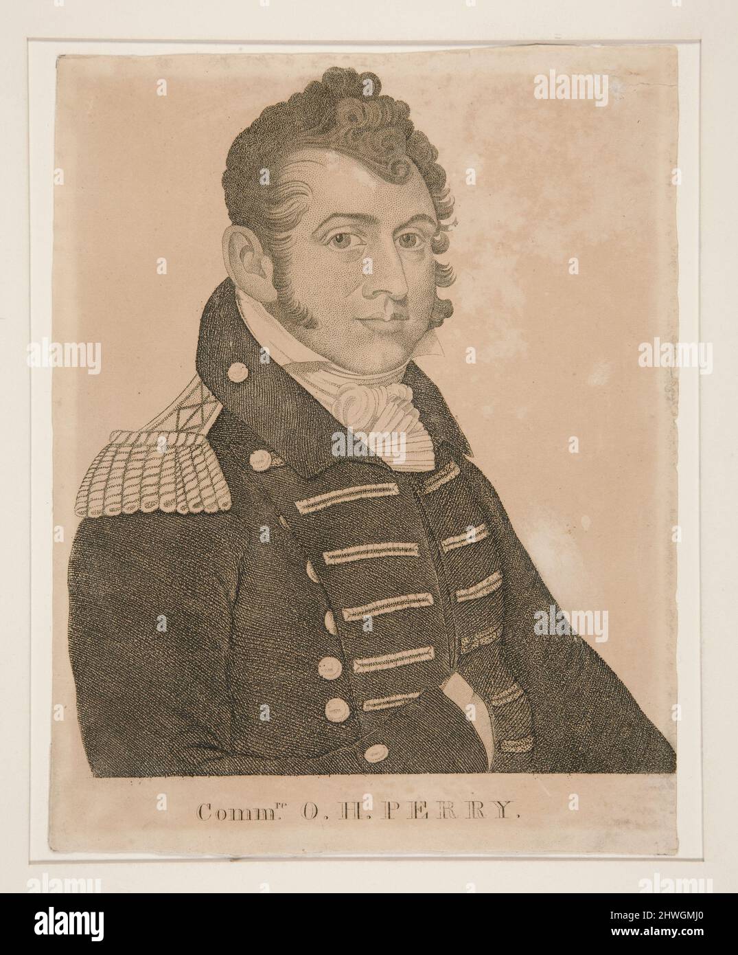 Commodore O.H. Perry. Engraver: Unknown Stock Photo - Alamy