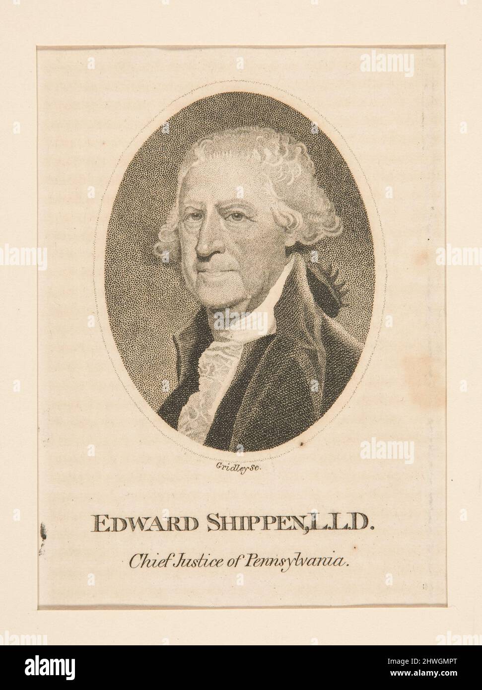 Edward Shippen, L.L.D.. Engraver: Unknown Stock Photo - Alamy