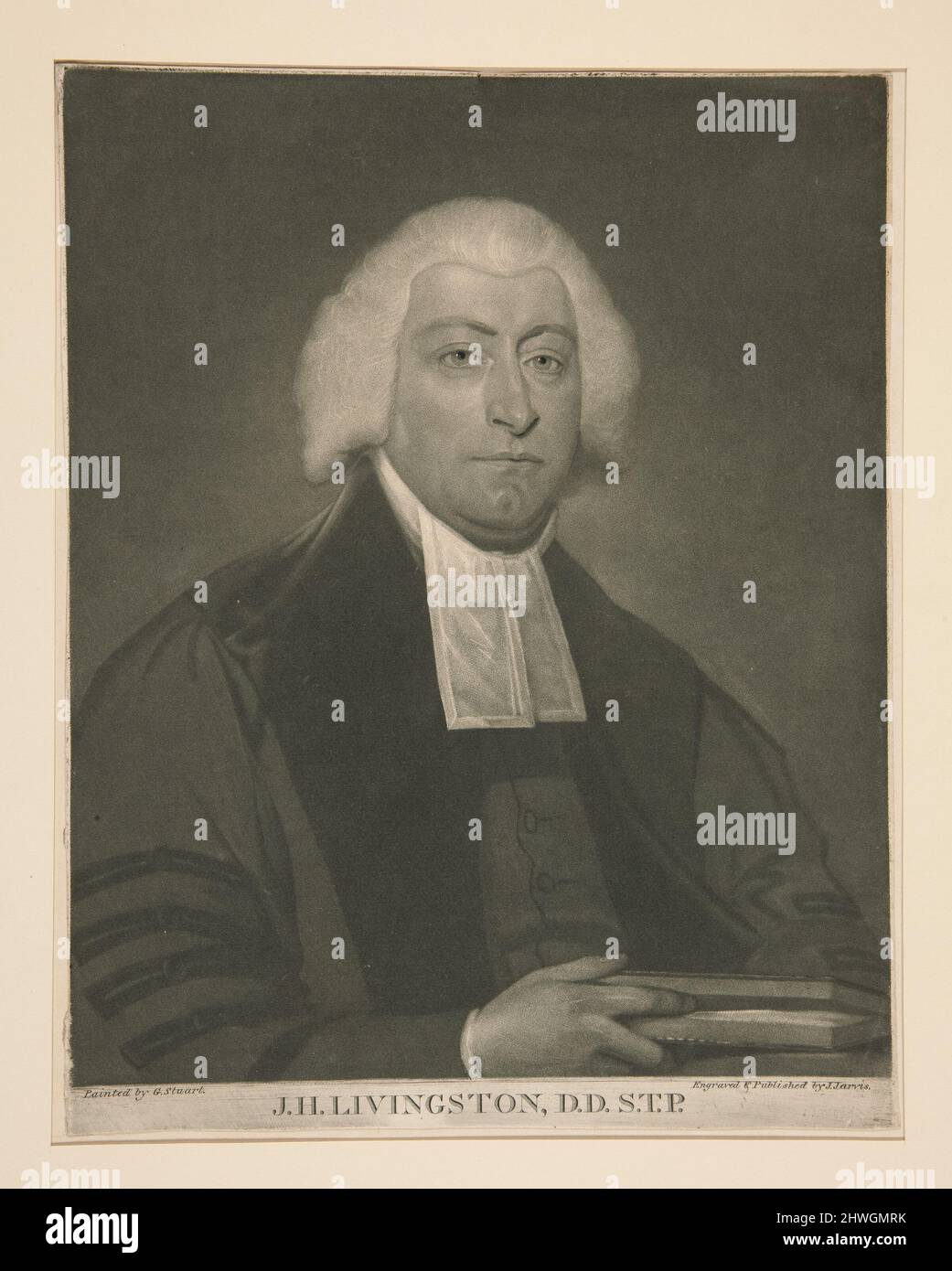 J.H. Livingston, D.D., S.T.P.. Engraver: John Wesley Jarvis, American ...