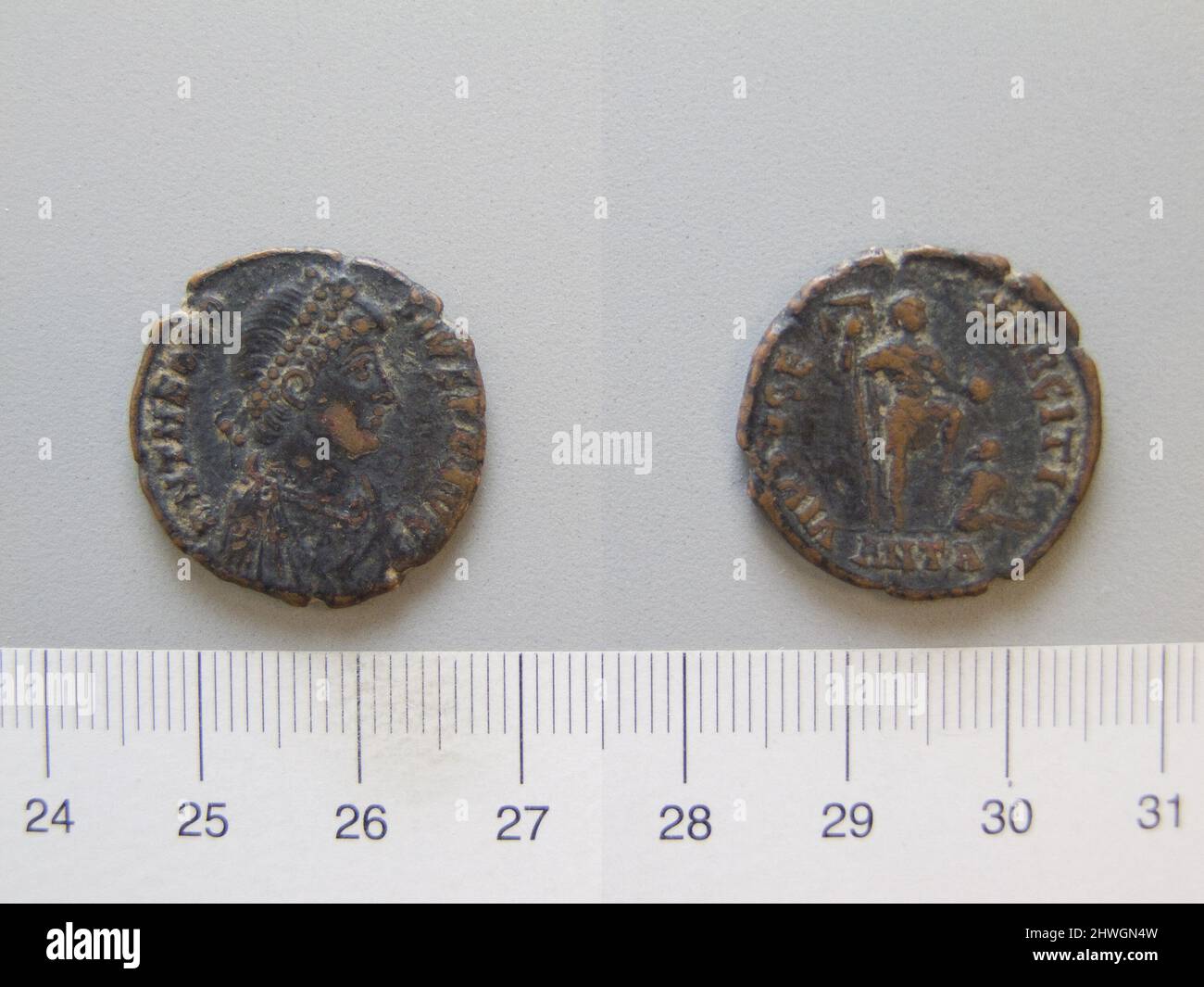 1 Nummus of Theodosius I, Emperor of Rome from Antioch. Ruler ...