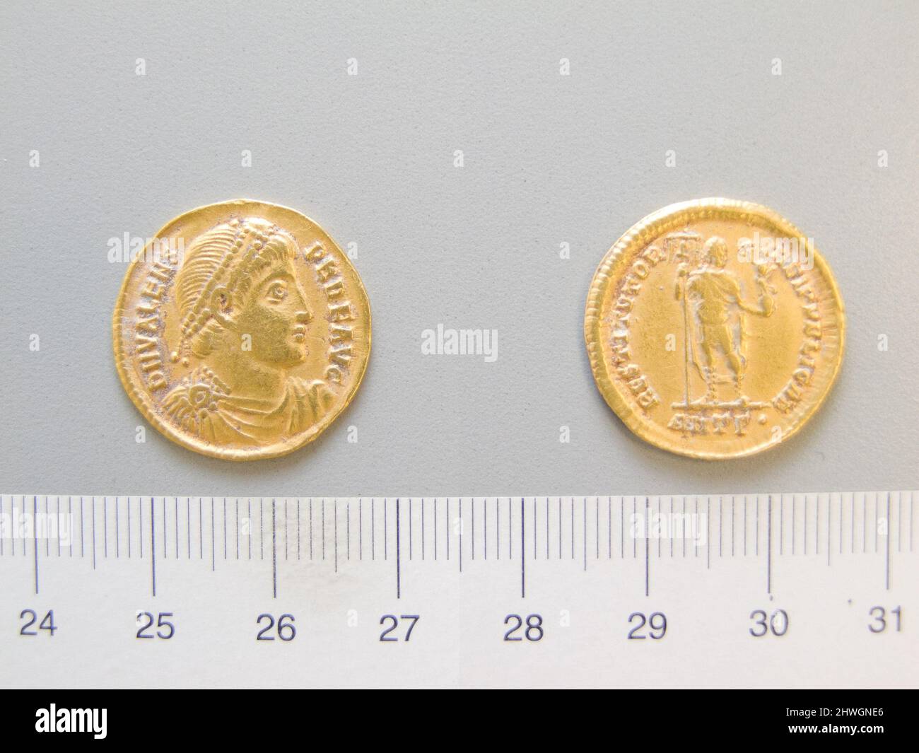 Solidus of Valens, Emperor of the Roman Empire from Antioch. Ruler ...
