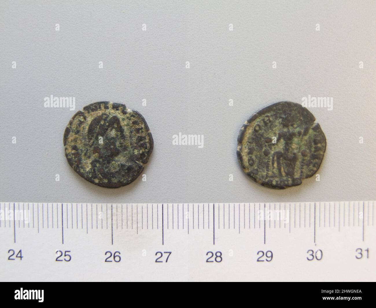 1 Nummus of Valentinian II, Emperor of Rome from Nicomedia. Ruler ...