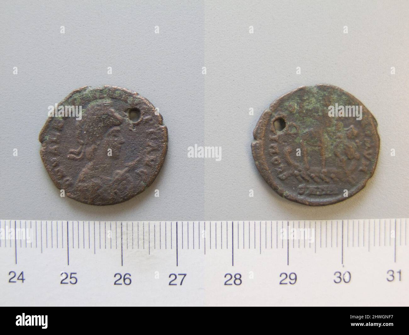 1 Nummus of Valentinian II, Emperor of Rome from Nicomedia. Ruler ...