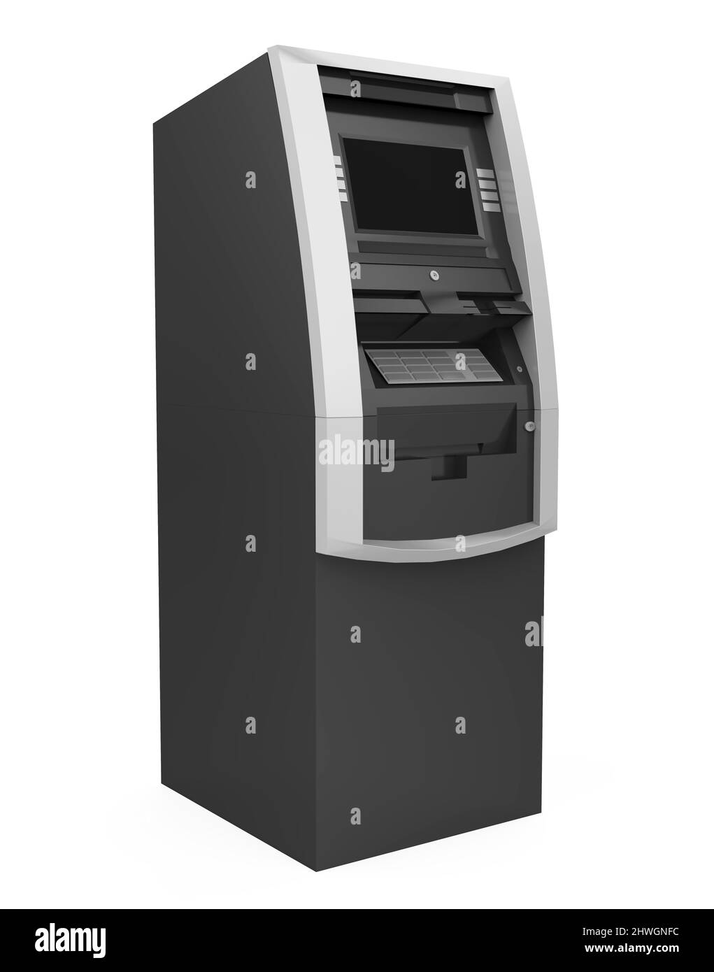 Atm cash machine isolated Black and White Stock Photos & Images - Alamy