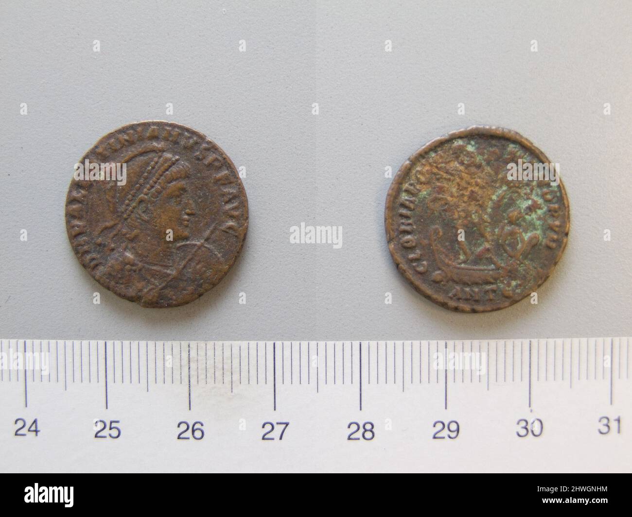 1 Nummus of Valentinian II, Emperor of Rome from Antioch. Ruler ...