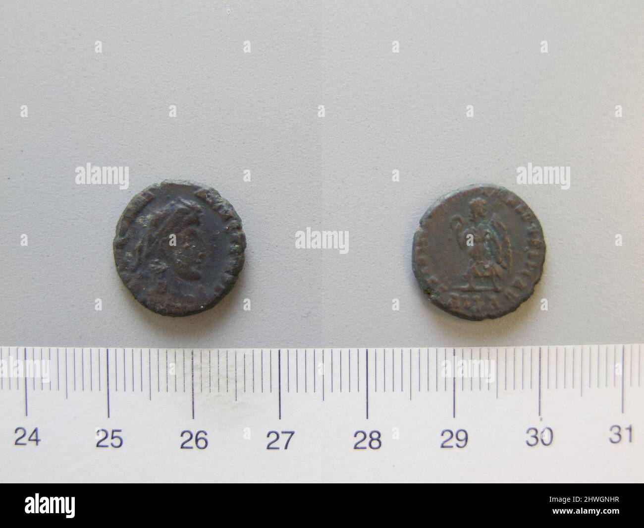 1 Nummus of Valentinian II, Emperor of Rome from Alexandria. Ruler ...