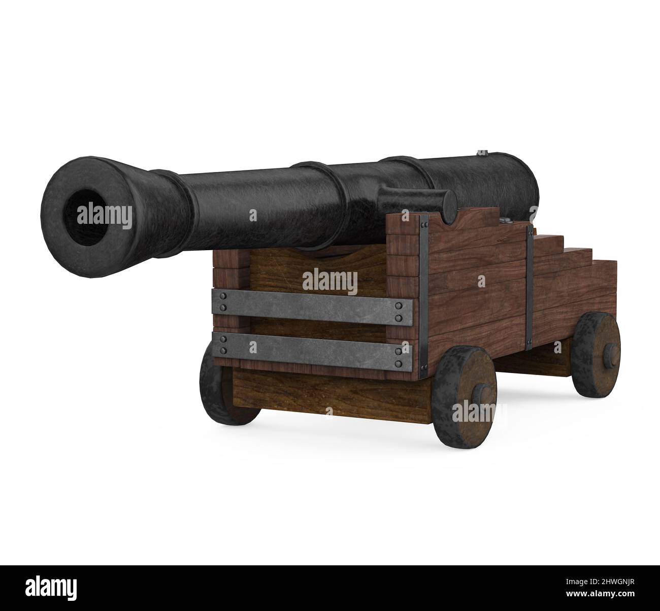 Old Cannon Isolated Stock Photo - Alamy