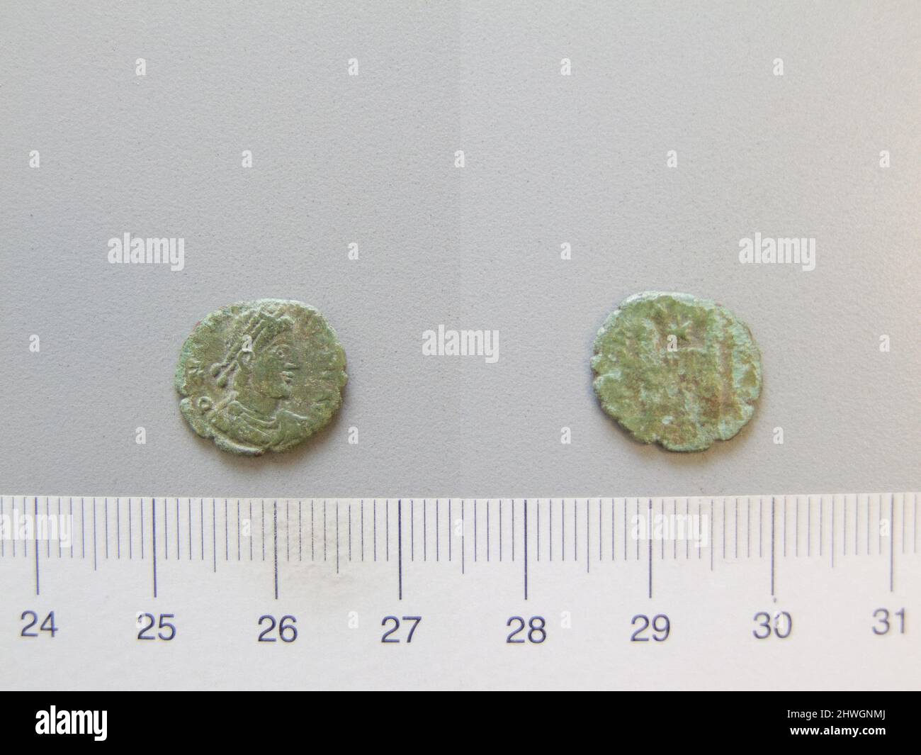 1 Nummus of Valentinian II, Emperor of Rome. Ruler: Valentinian II ...