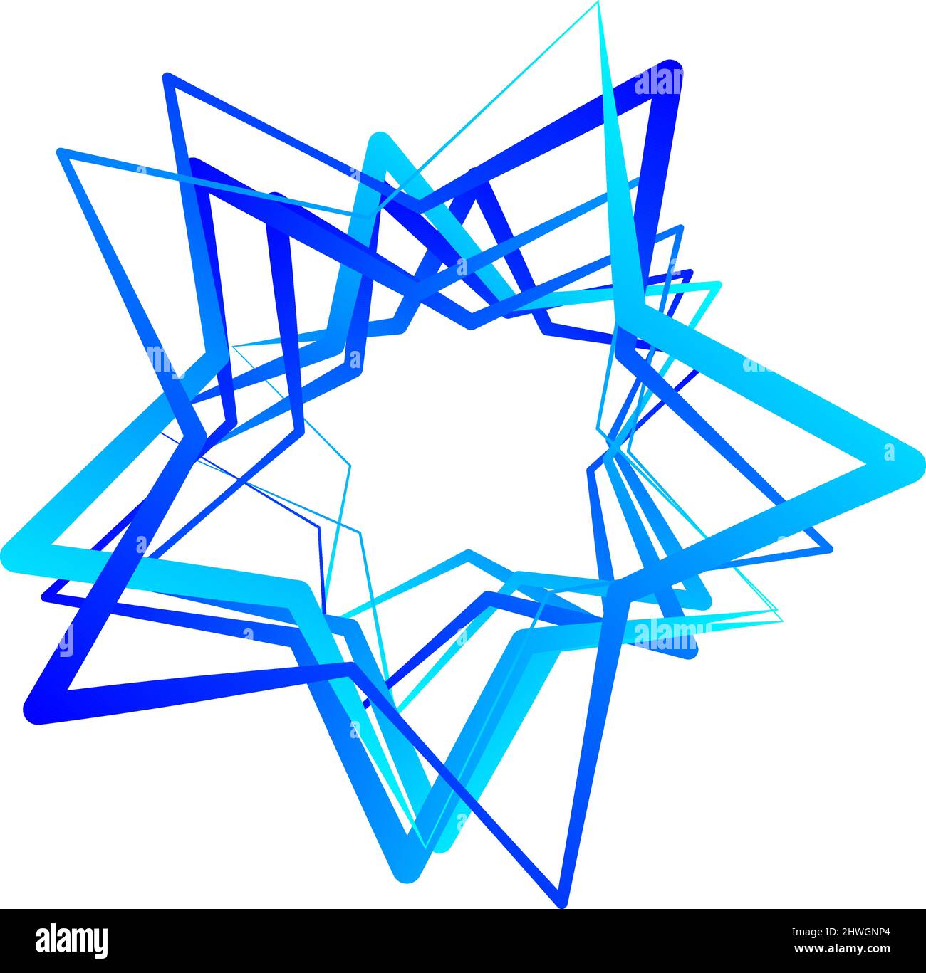 Star vector illustration. Random rotated stars icon, symbol - stock ...