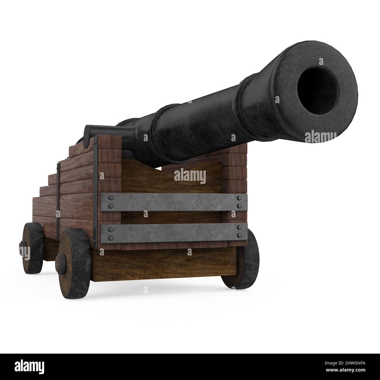 Old Cannon Isolated Stock Photo - Alamy