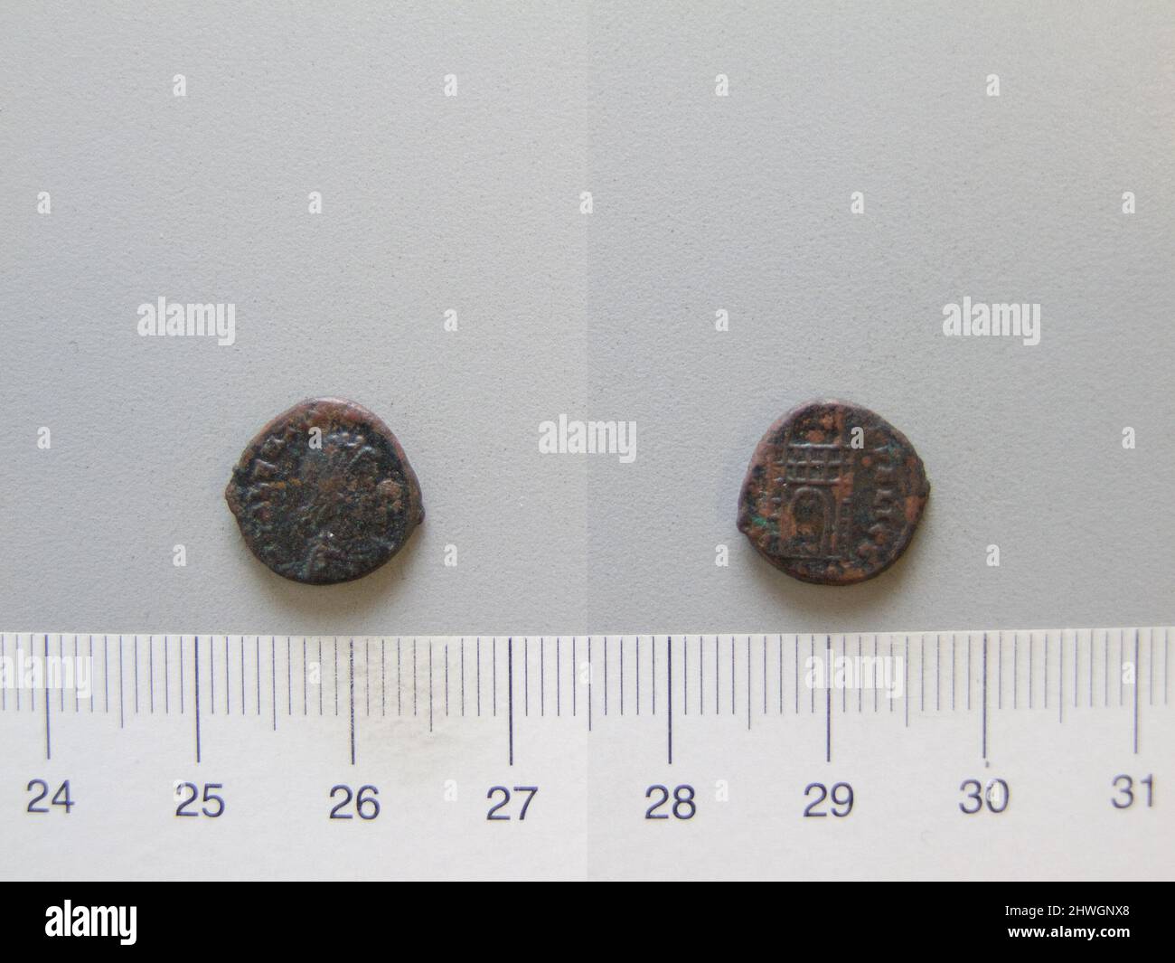 1 Nummus of Valentinian II, Emperor of Rome from Thessalonica. Ruler ...