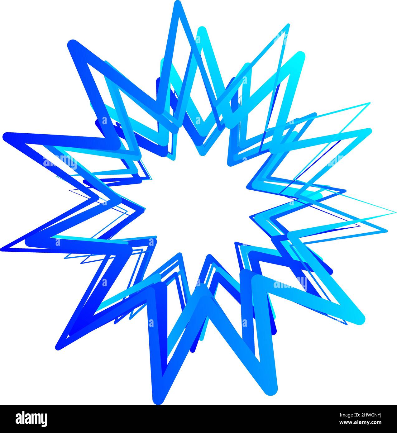 Star vector illustration. Random rotated stars icon, symbol - stock ...
