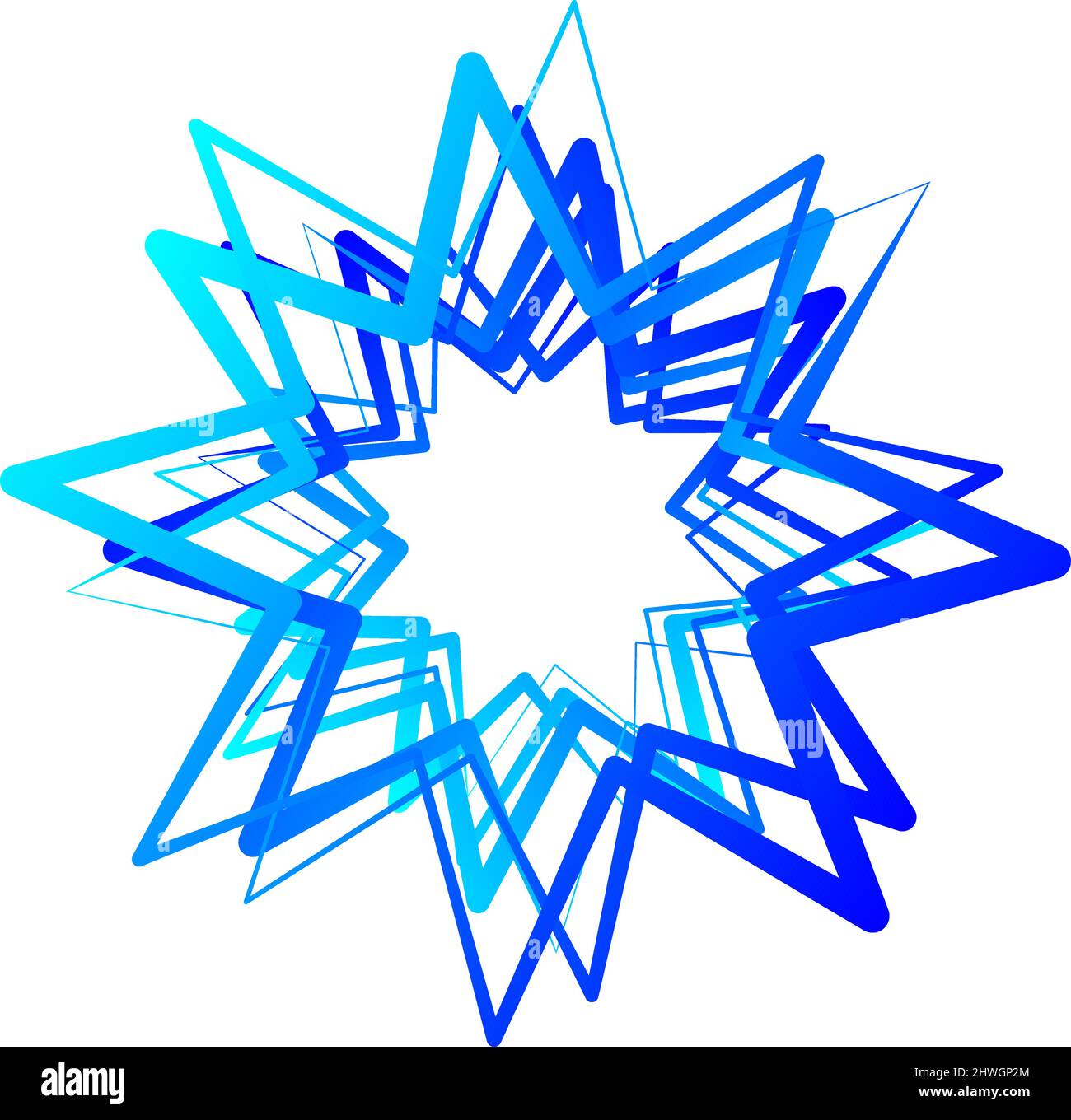 Star vector illustration. Random rotated stars icon, symbol - stock ...