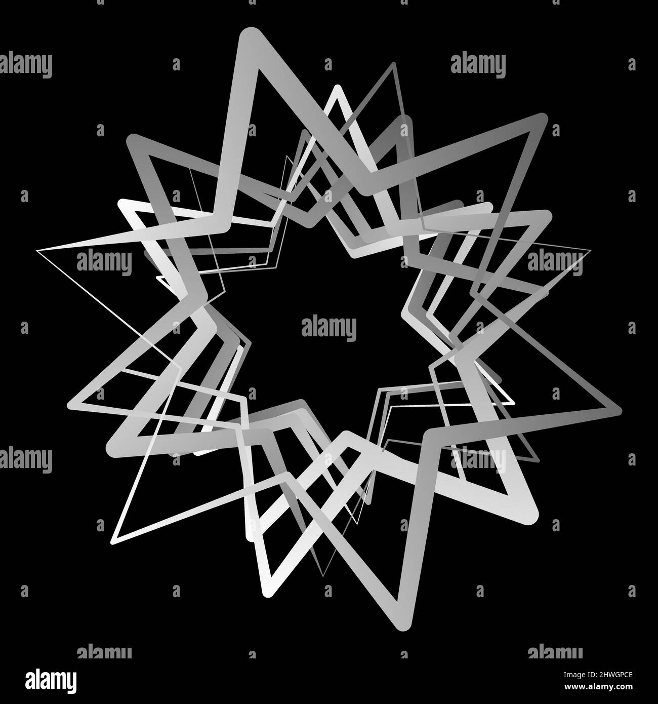 Star vector illustration. Random rotated stars icon, symbol - stock ...