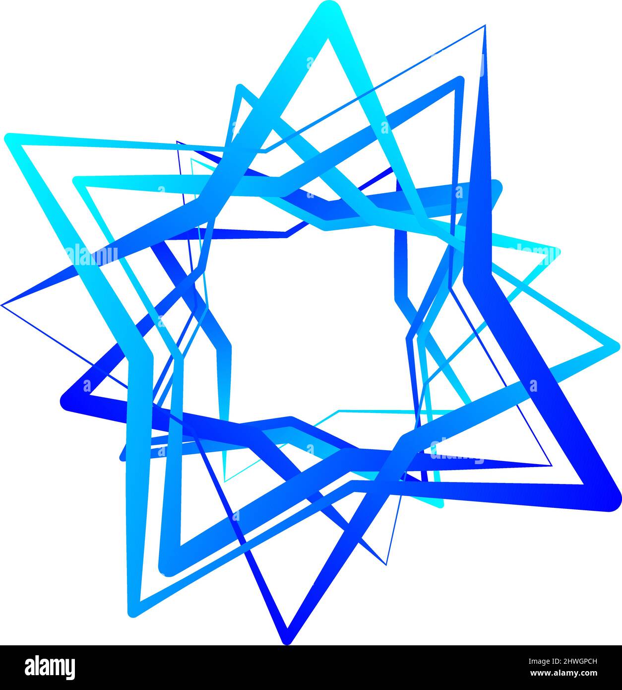 Star vector illustration. Random rotated stars icon, symbol - stock ...