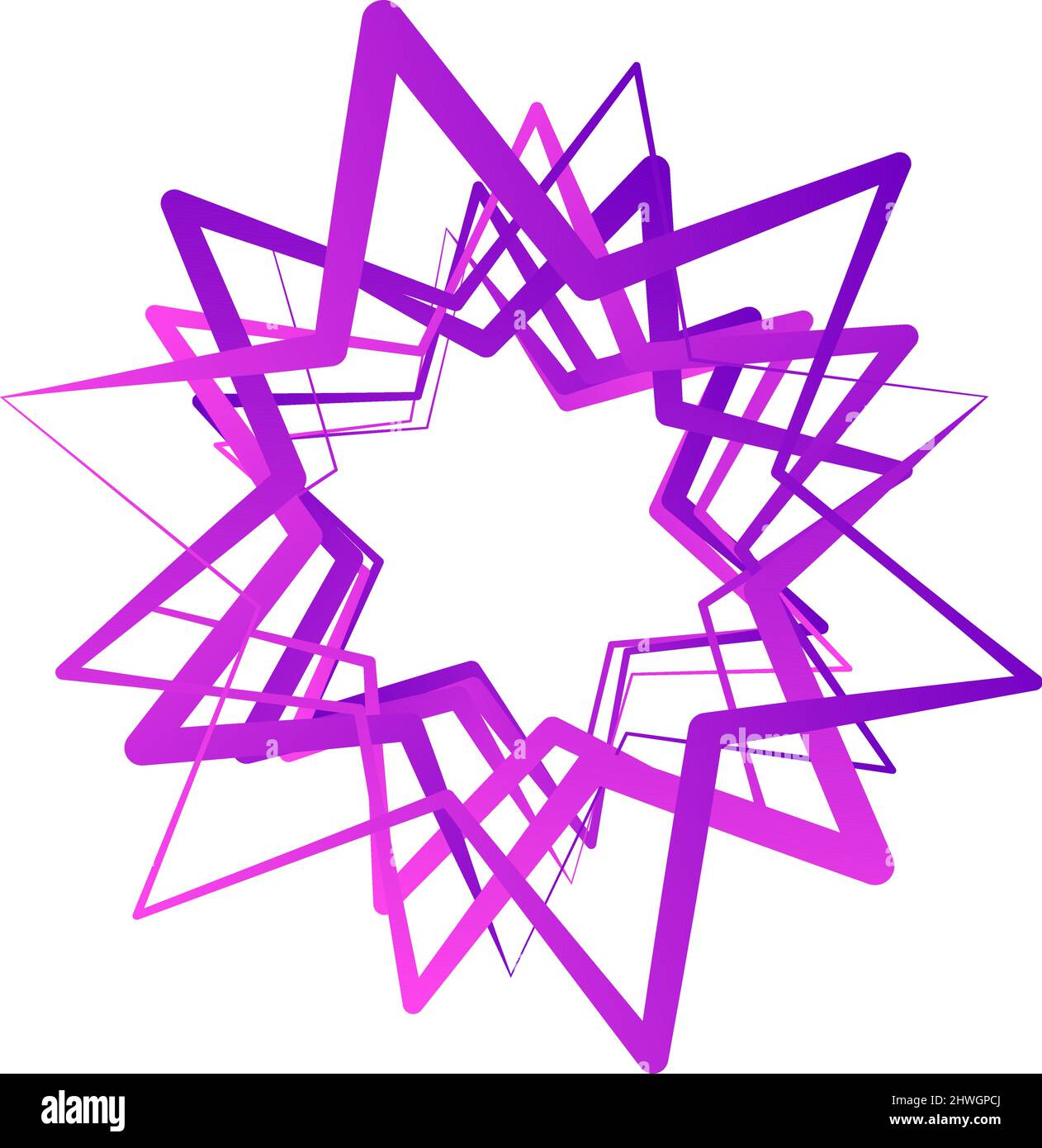 Star vector illustration. Random rotated stars icon, symbol - stock ...