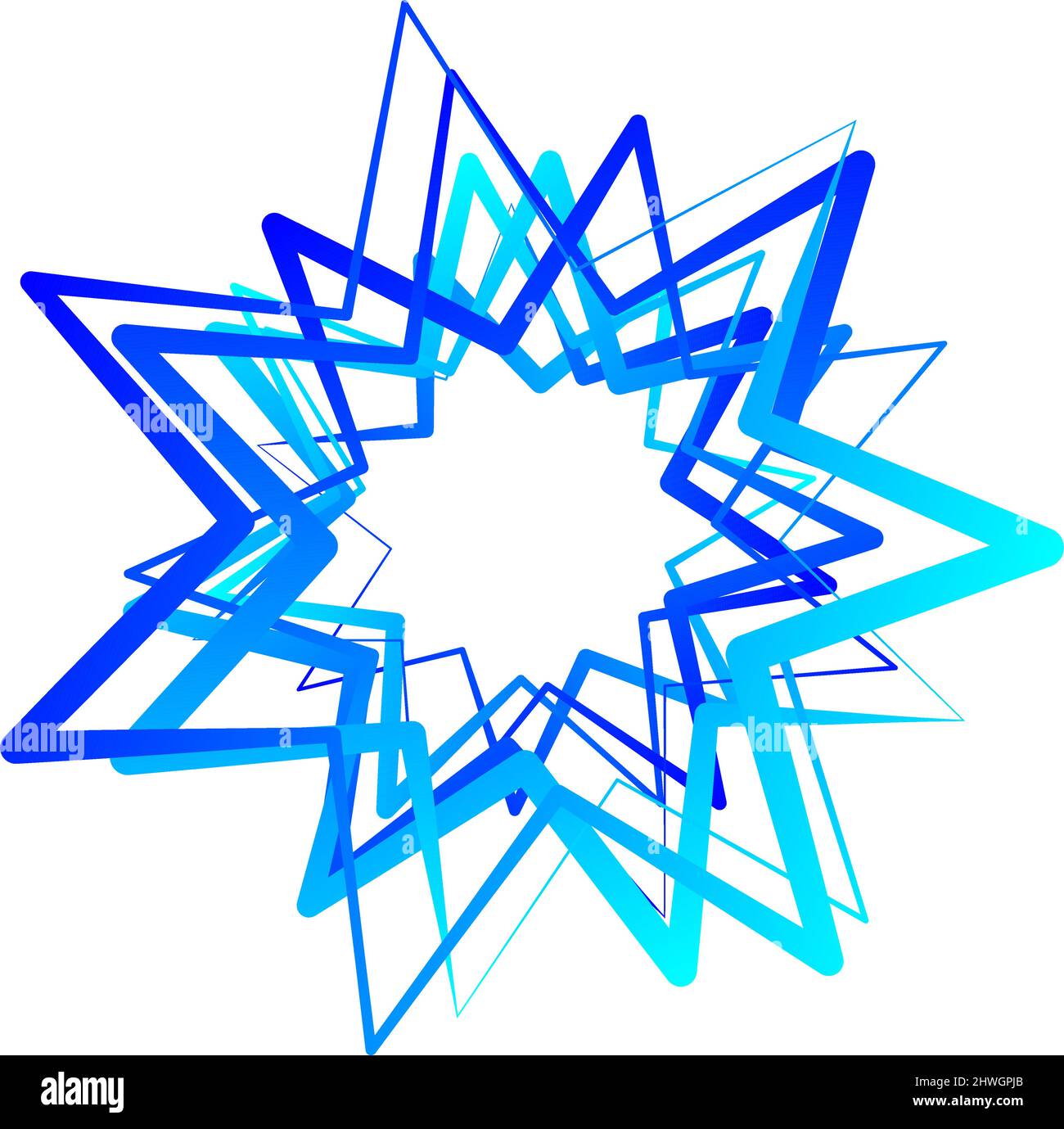 Star vector illustration. Random rotated stars icon, symbol - stock ...