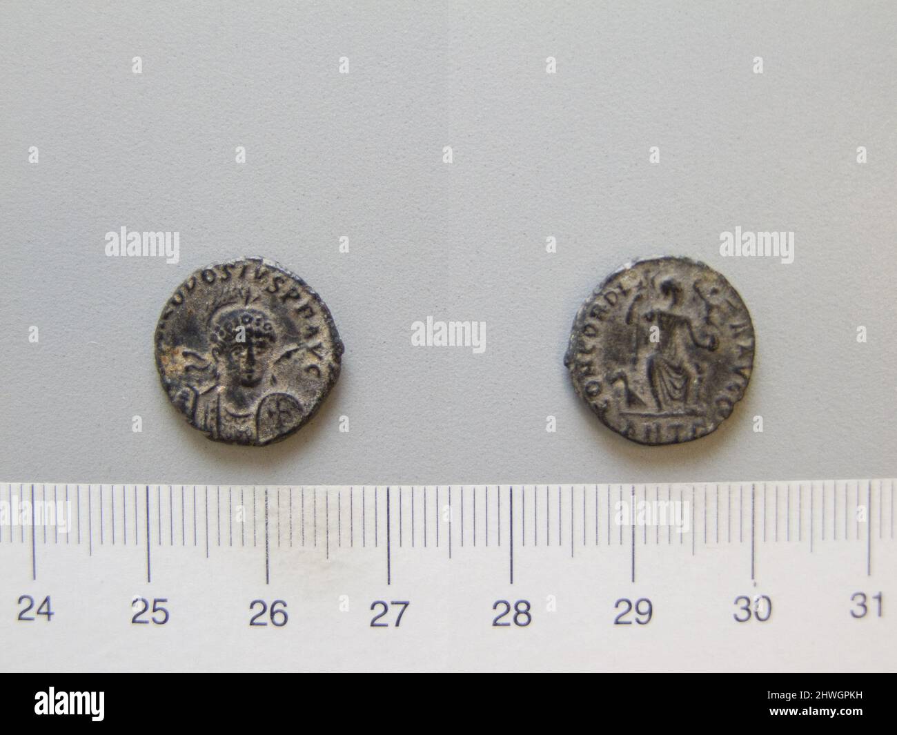 Nummus of Theodosius II, Emperor of Rome from Antioch. Ruler ...